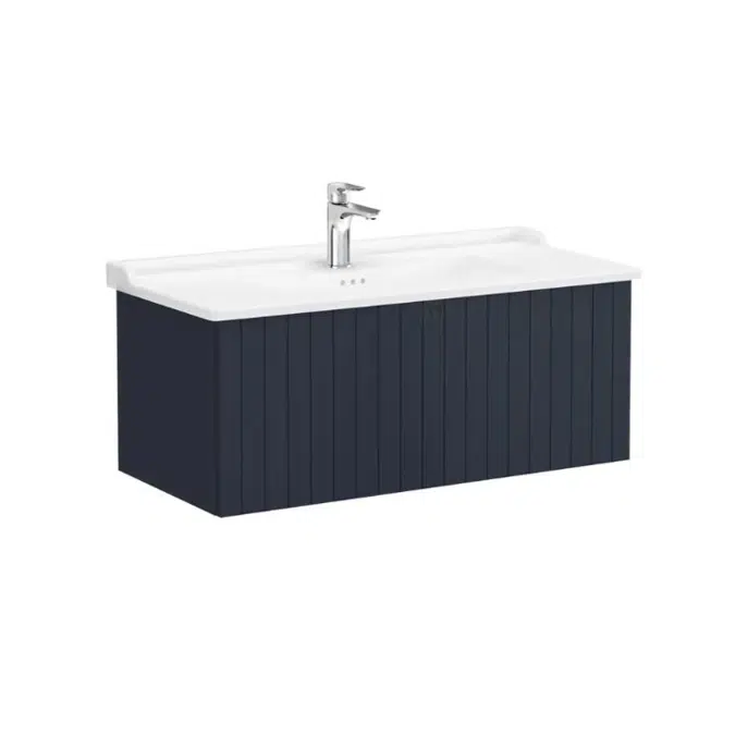 BIM objects - Free download! Washbasin Unit - 100cm - 1 Drawer - Root ...
