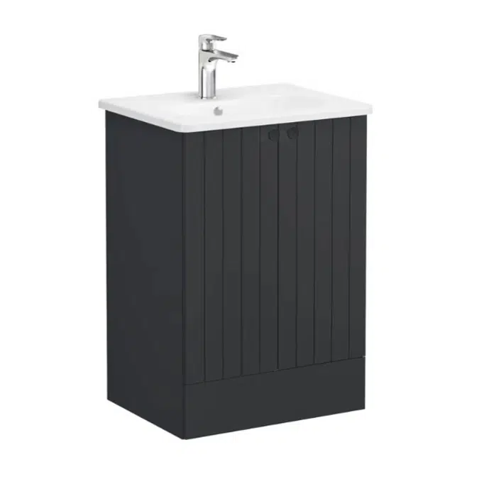 BIM objects - Free download! Washbasin Unit - 60cm - With 2 Doors ...