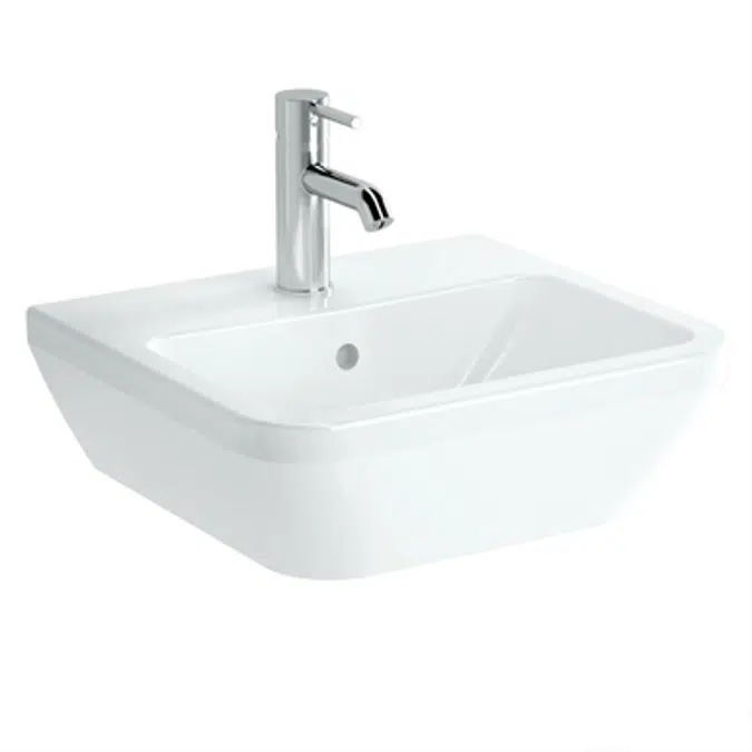BIM objects - Free download! Wash Basin - Square Washbasin - 45cm - One ...