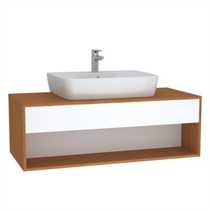 BIM objects - Free download! Washbasin Unit - 120cm - Hotel Unit - For ...