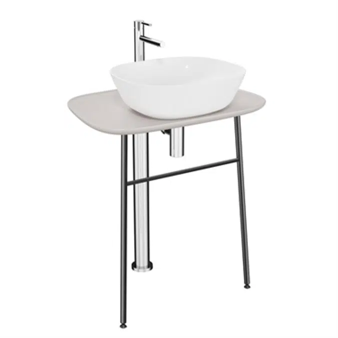 BIM objects - Free download! Washbasin Unit - Free Standing, High, 70cm ...
