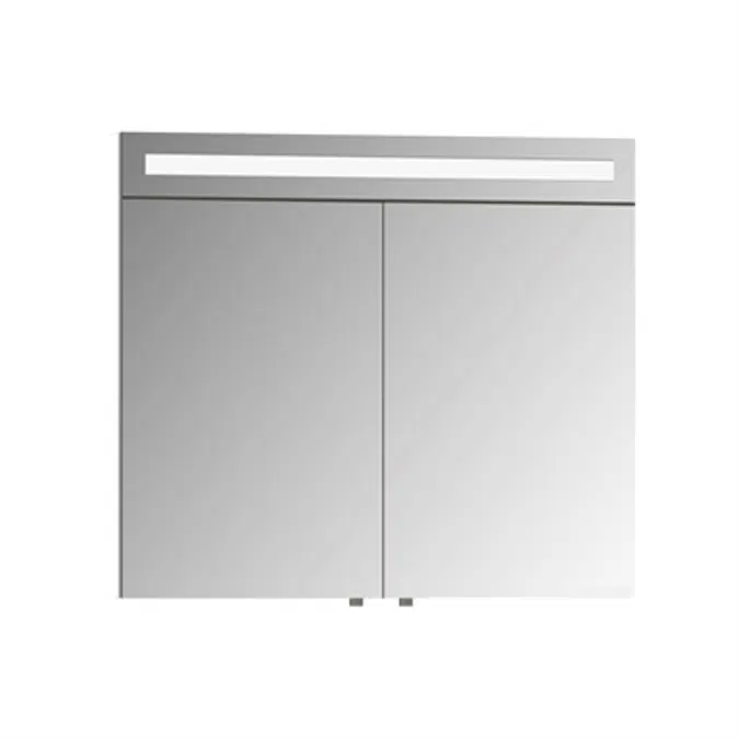 BIM objects - Free download! Illuminated Mirror Cabinet - 80cm - Elite ...
