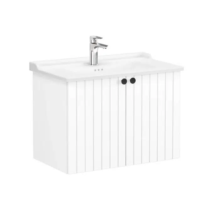 BIM objects - Free download! Washbasin Unit - 80cm - With Doors - Root ...