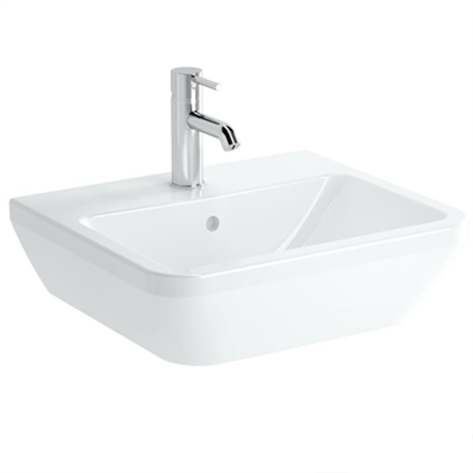 BIM objects - Free download! Wash Basin - Square Washbasin - 50cm - One ...