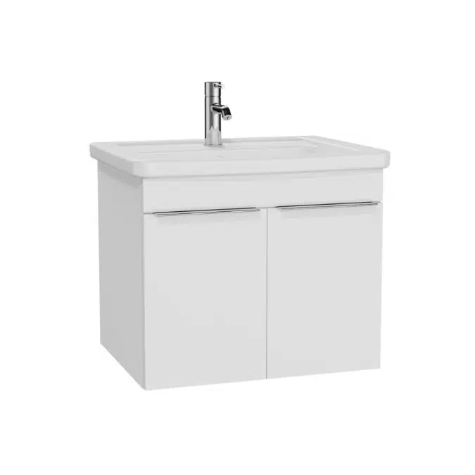 BIM objects - Free download! Washbasin Unit - 65cm - With 2 Doors ...