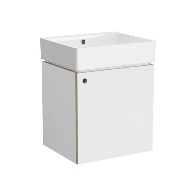 BIM objects - Free download! Washbasin Unit - 45cm - Compact - Right ...