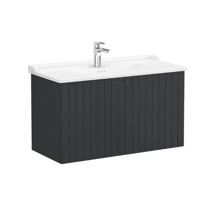 BIM objects - Free download! Washbasin Unit - 100cm - With Doors - Root ...