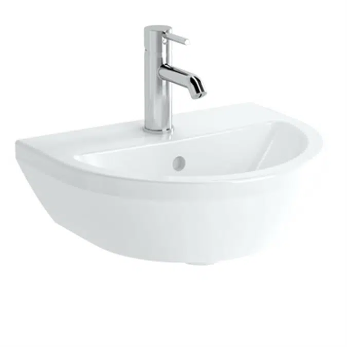 BIM objects - Free download! Wash Basin - 45cm - One Tap Hole - With ...