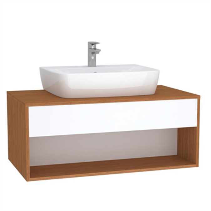 BIM objects - Free download! Washbasin Unit - 100cm - Hotel Unit - For ...