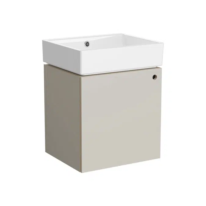 BIM objects - Free download! Washbasin Unit - 45cm - Compact - Left ...