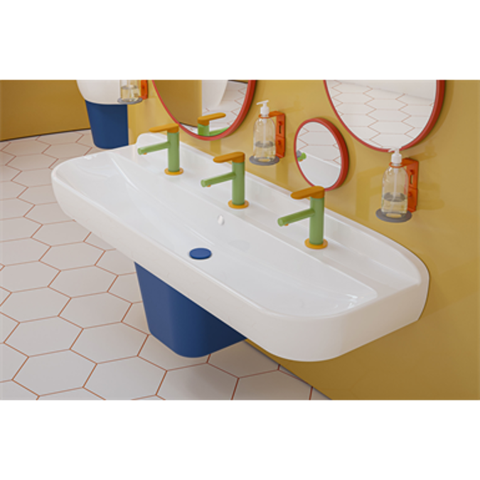 BIM objects - Free download! Wash Basin - 125cm - Sento Kids Series ...