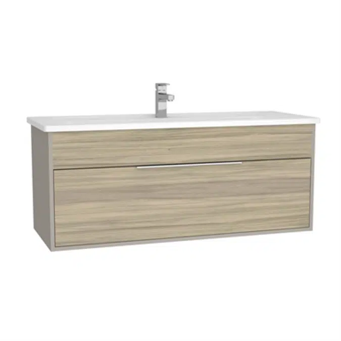 BIM objects - Free download! Washbasin Unit - 120cm - With 1 drawer ...