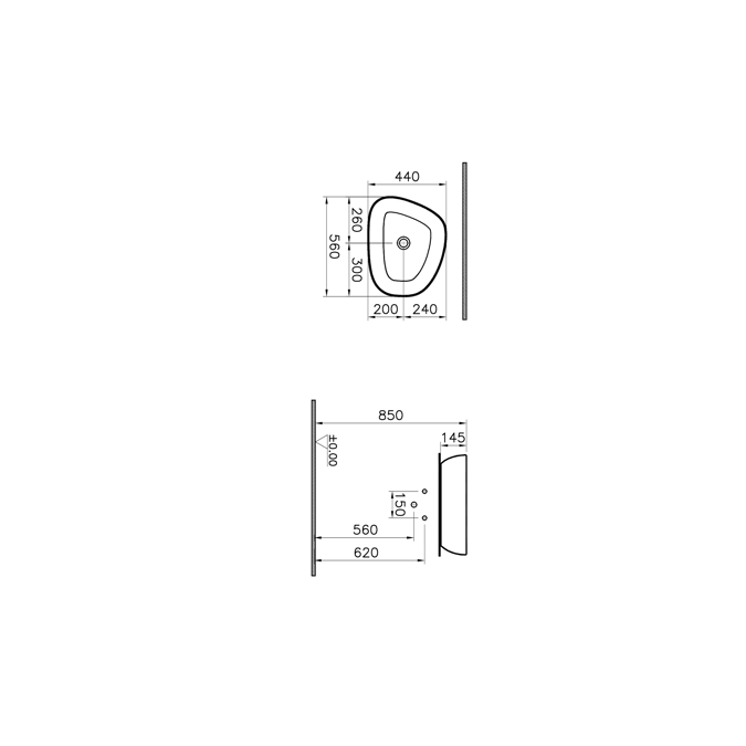 BIM objects - Free download! Wash Basin - Countertop - 56cm ...