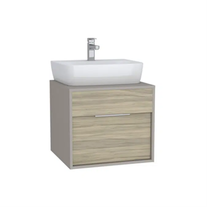 BIM objects - Free download! Washbasin Unit - 60cm - With 1 drawer ...