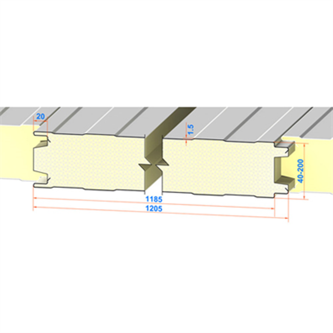 BIM objects - Free download! Wall sandwich panels with PIR/PUR core ...