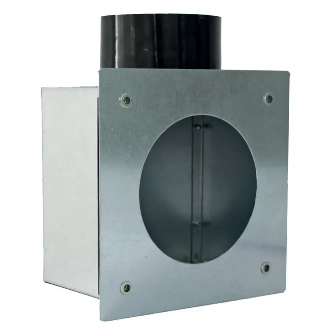 BIM objects - Free download! Plenum in galvanised sheet metal 140 x 140 ...