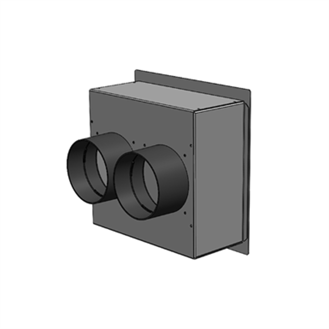 Objetos BIM - ¡Descarga gratis! Plenum in galvanised sheet metal 200 x ...