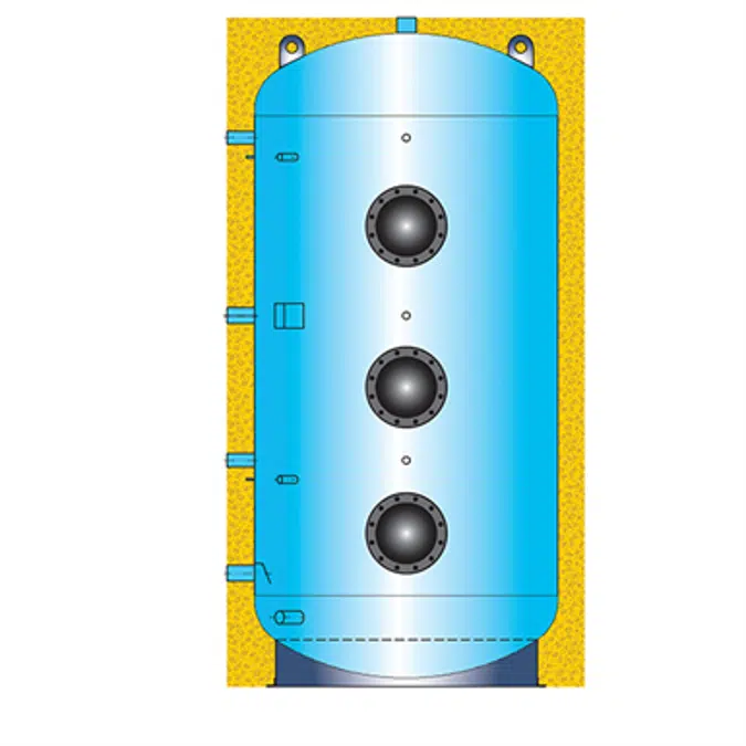 BIM objects - Free download! Storage tank Comfort V 3 flanges | BIMobject