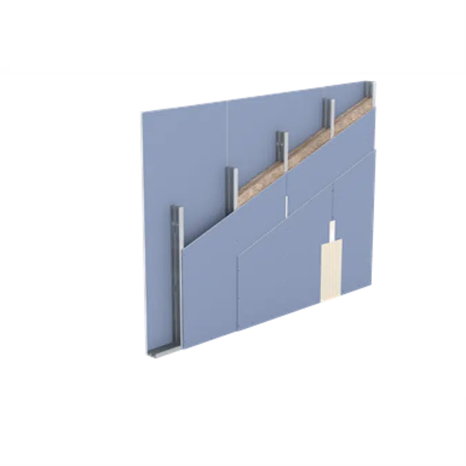 BIM objects - Free download! W115.es Double metal stud frame, double ...