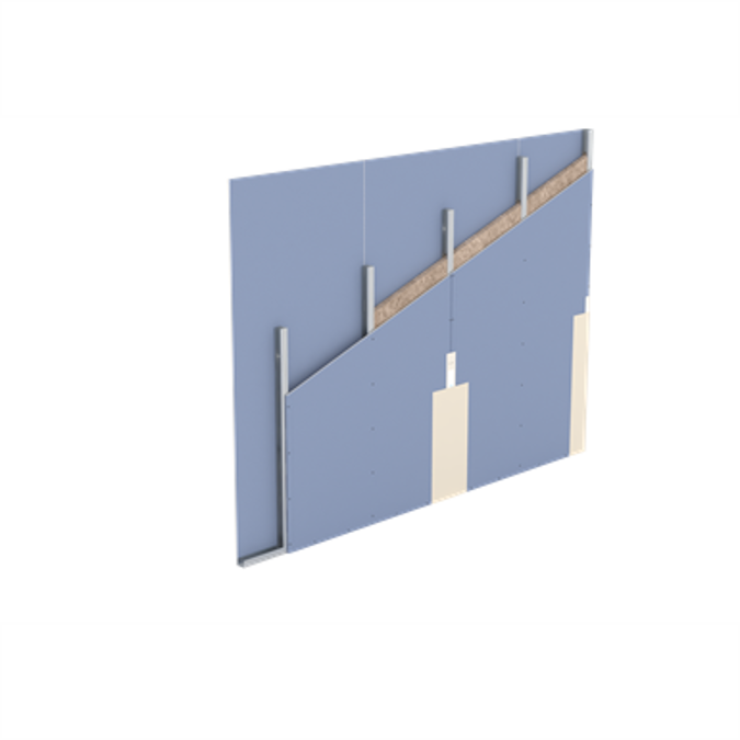 BIM 객체 - 무료로 다운로드하세요! W111.es Single metal stud frame, single-layer ...