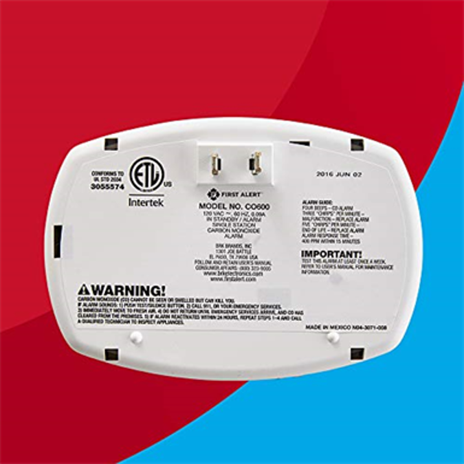 BIM objects - Free download! First Alert CO600 Plug-In Carbon Monoxide ...