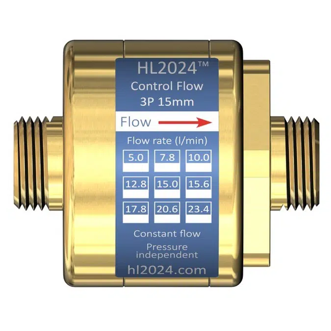 BIM objects - Free download! HL2024 Control Flow 3P Inline 15mm | BIMobject