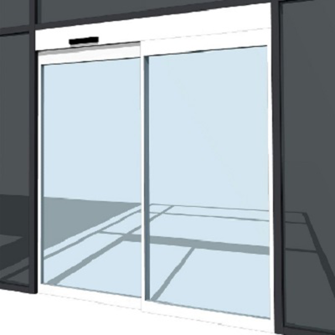 Objetos BIM - ¡Descarga gratis! Automatic Sliding Door, Fine Frame ...