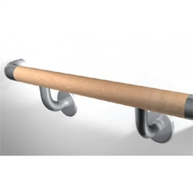 BIM objects - Free download! Wood & stainless steel handrail / HWS.40 ...