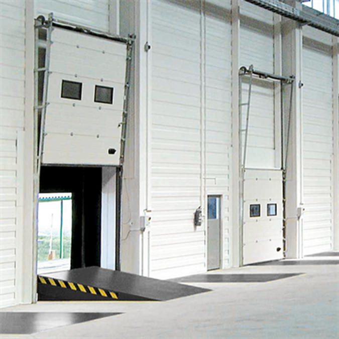 BIM 对象 - 免费下载！ Sectional overhead door 601 - vertical lift - 40mm ...