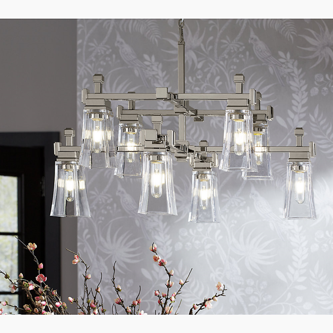 BIM objects - Free download! Riff® 35" x 32-1/2" eight-light chandelier ...