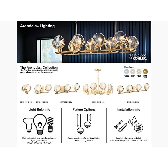Objetos BIM - ¡Descarga gratis! Arendela Two-light sconce | BIMobject