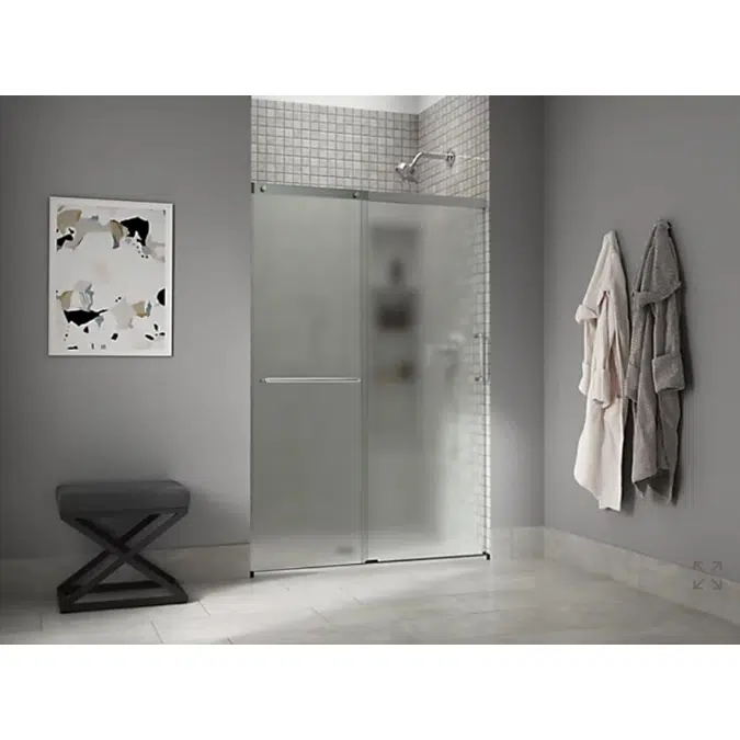 BIM objects - Free download! Elate™ Sliding shower door, 70-1/2" H x 50 ...