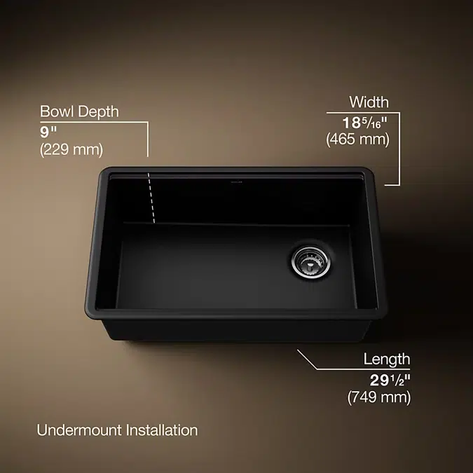 BIM objects - Free download! Ealing® 29-1/2" undermount single-bowl ...