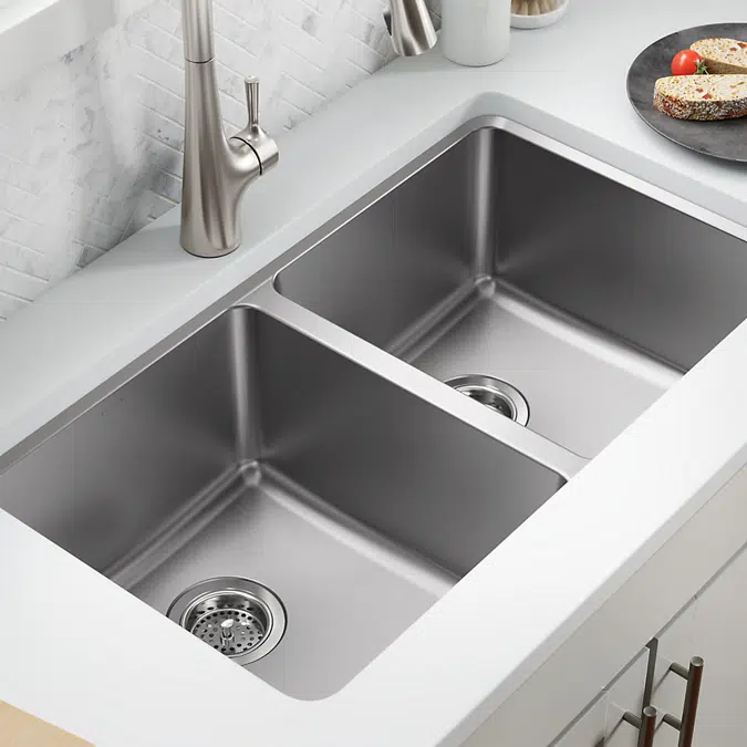 BIM objects - Free download! Buckley™ 32-1/4" undermount double-bowl ...