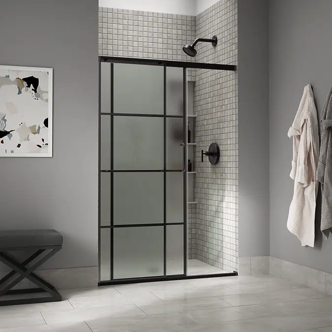 Objetos BIM - ¡Descarga gratis! Elate™ Tall Sliding shower door, 75-1/2 ...