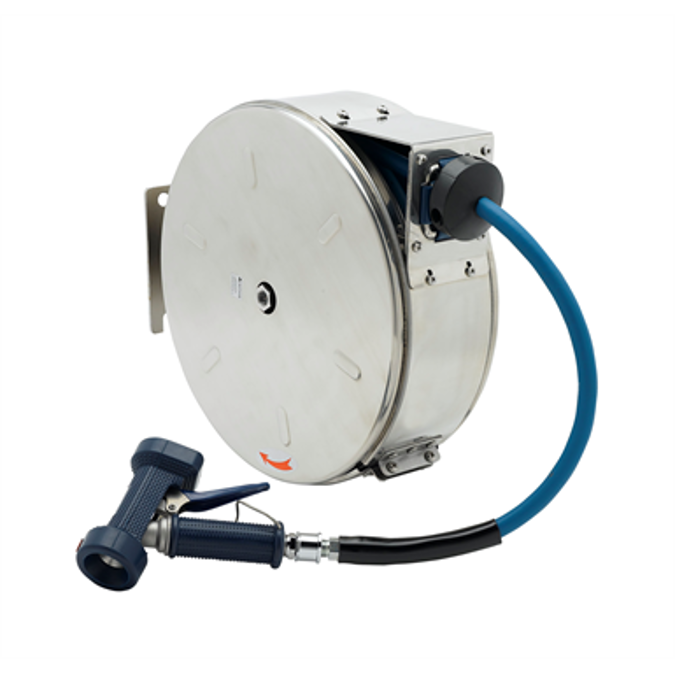 BIM 对象 - 免费下载！ B-7122-C02 Hose Reel,Enclosed,Stainless Steel,30'Hose,3/ ...