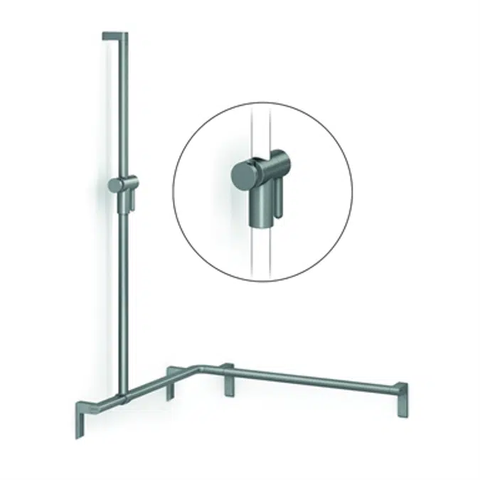 BIM objects - Free download! Cavere Shower handrail with shower head ...