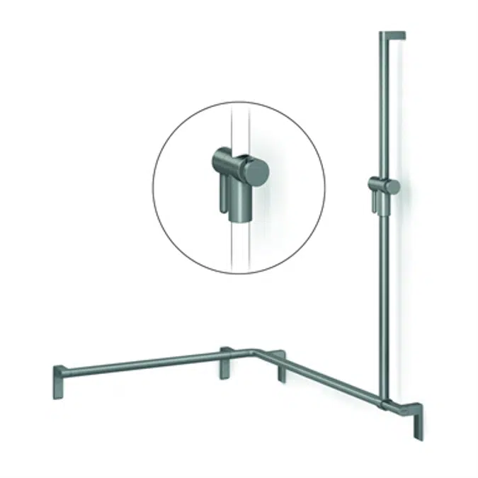 BIM objects - Free download! Cavere Shower handrail with shower head ...