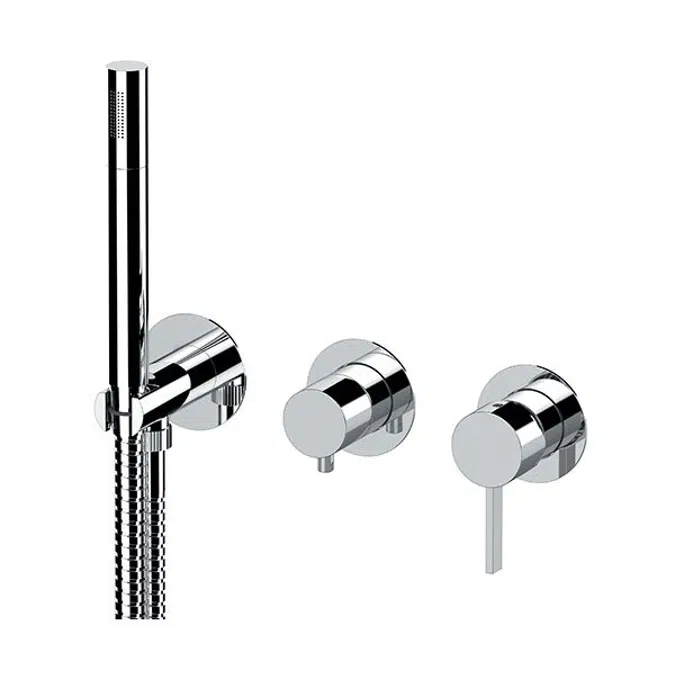 BIM objects - Free download! 3-way built-in shower mixer MC97D3PWB ...