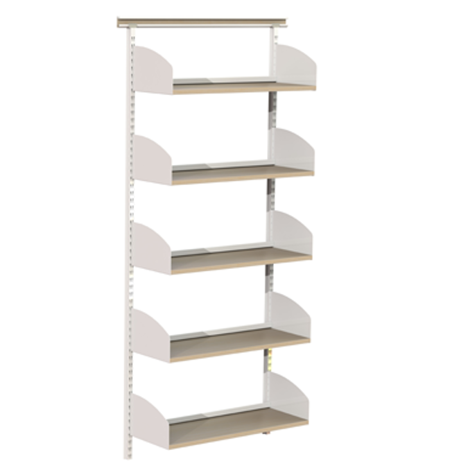 BIM objects - Free download! Flexible wallsystem 1000, wooden shelves ...