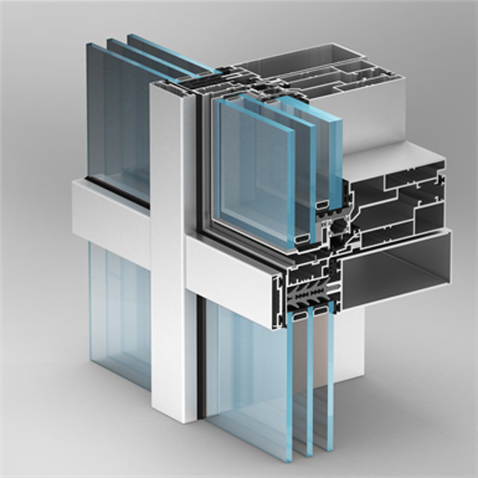 BIM objects - Free download! Alutech ALT.F50 Integrated windows | BIMobject