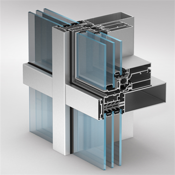 BIM objects - Free download! Alutech ALT.F50 Integrated windows | BIMobject