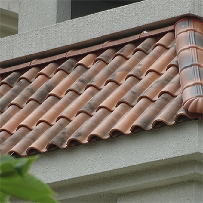 BIM objects - Free download! TB-10 TECH Moss Red Roof Tile | BIMobject