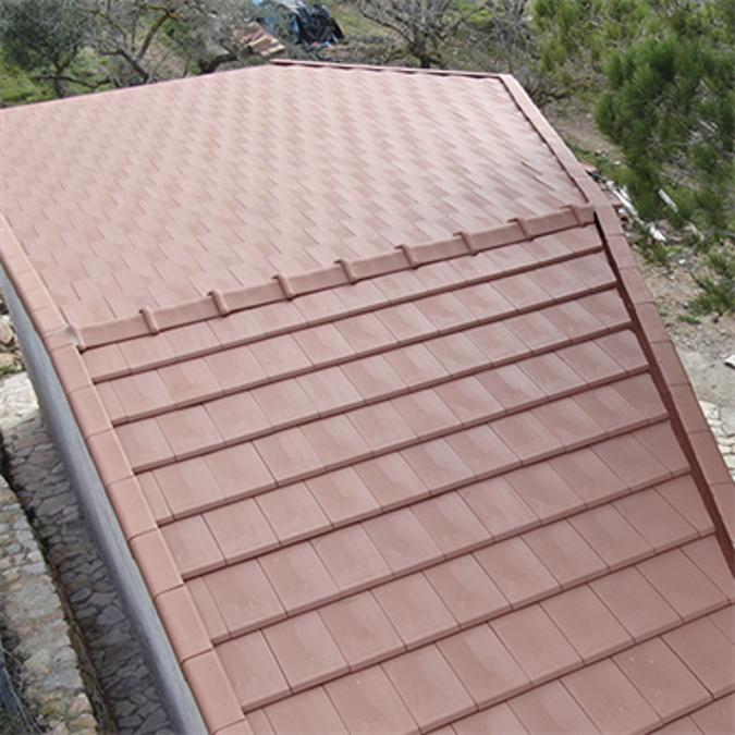 BIM objects - Free download! FLAT-10 Red Roof Tile | BIMobject