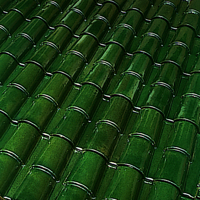 BIM objects - Free download! TB-4 Glazed Green Roof Tile | BIMobject