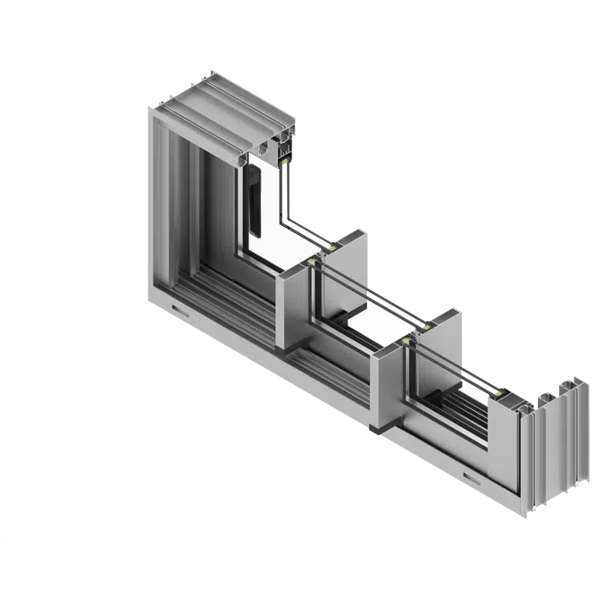 BIM objects - Free download! Serie 100AR - Puerta corrediza Panorámica ...