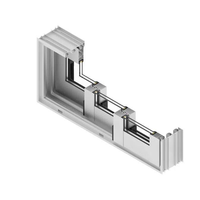 BIM objects - Free download! Serie 100AR - Puerta corrediza Clásica 3H ...