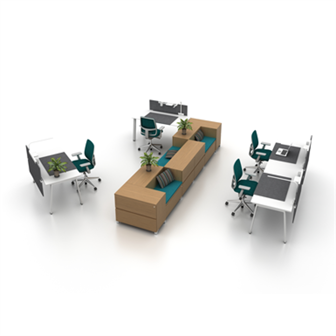 BIM objects - Free download! Haworth - Idea Starter 220 - Design Intent ...