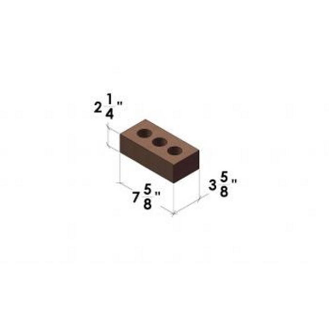 BIM objects - Free download! 2-1/4" Modular Brick | BIMobject