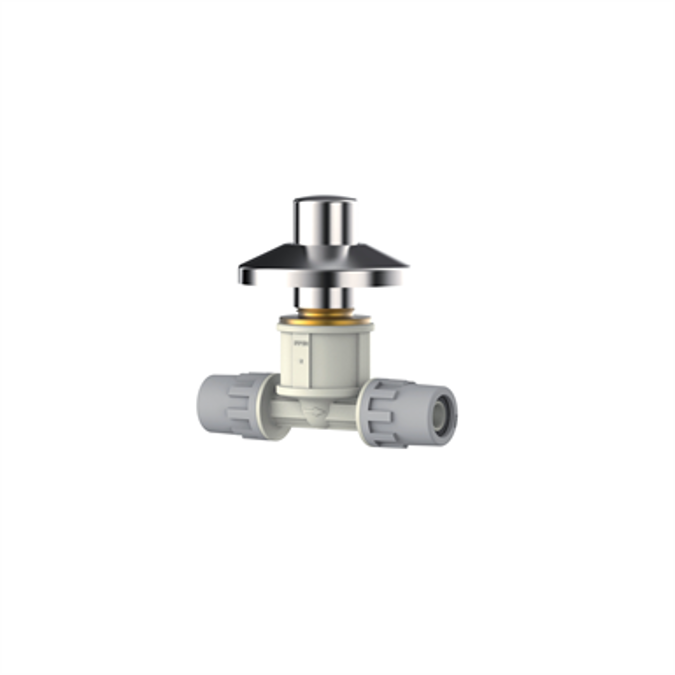 BIM objects - Free download! Shut-off valve, with chrome-plated cap ...